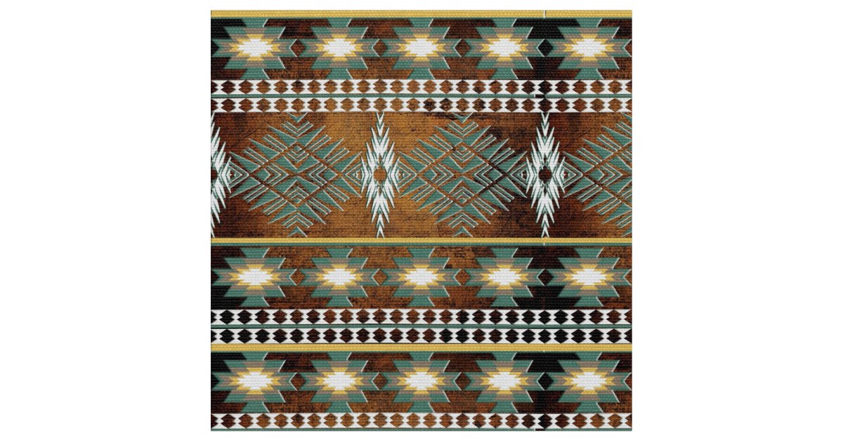 southwestern ethnic pattern fabric | Zazzle