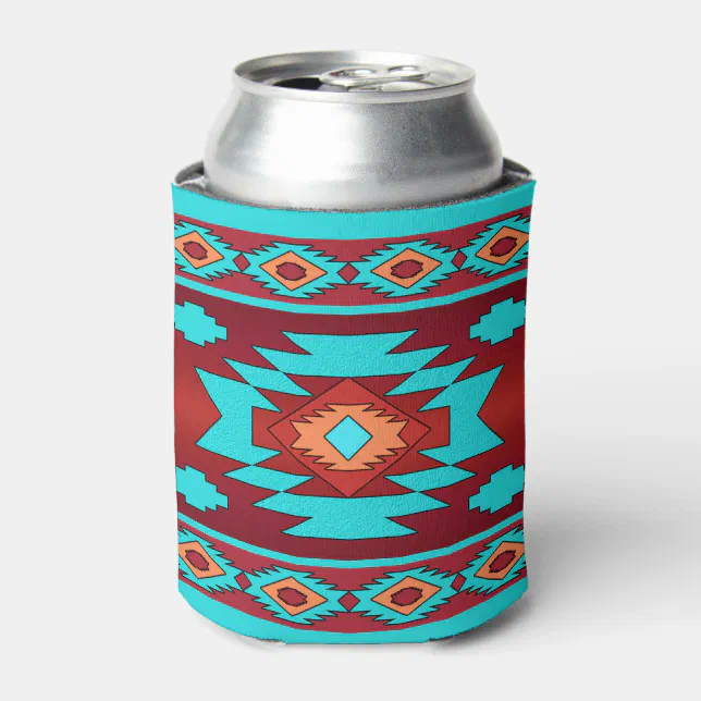 Southwestern ethnic tribal pattern. can cooler | Zazzle