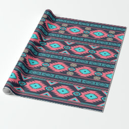 Southwestern ethnic tribal pattern. wrapping paper | Zazzle