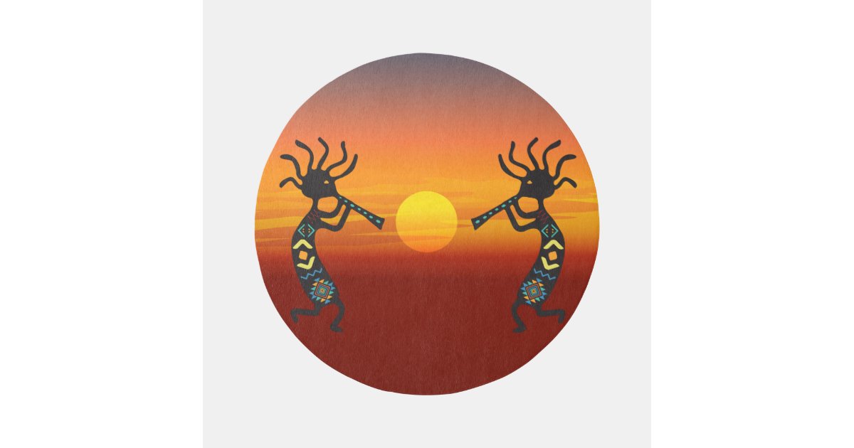 Southwestern Kokopelli Sunset Doormat Rug | Zazzle Southwestern Kokopelli Sunset Doormat Rug | Zazzle
