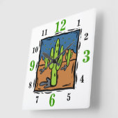 Southwestern Landscape Clock With Numbers | Zazzle