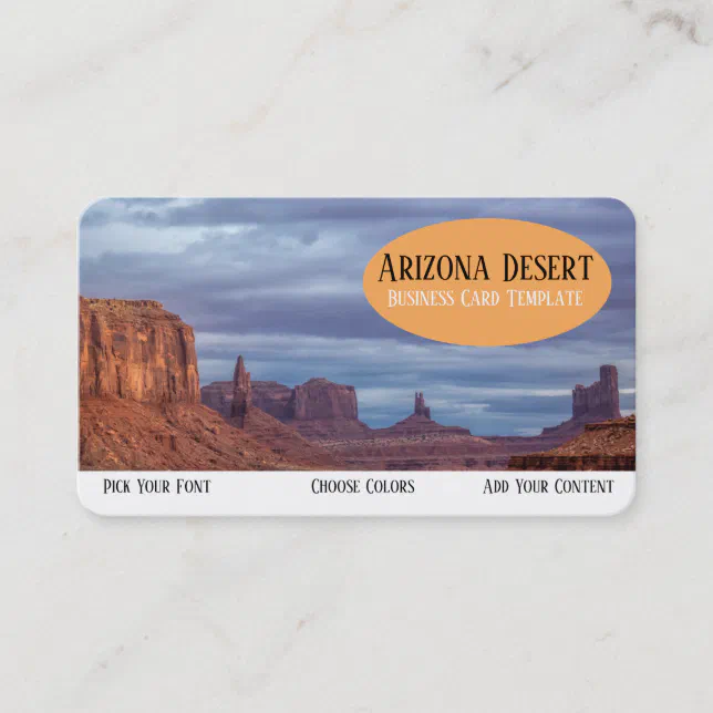 Southwestern Monument Valley Arizona Business Card | Zazzle