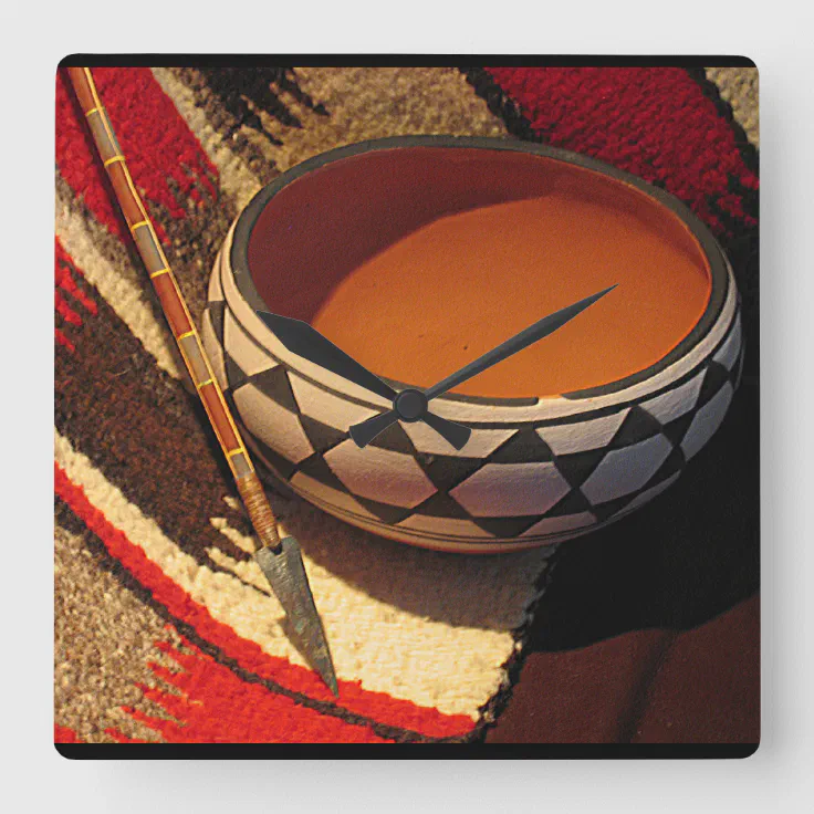 Southwestern Native American clock | Zazzle