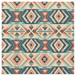 Southwestern tribal pattern fabric | Zazzle