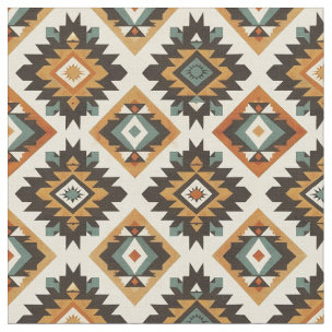 southwestern ethnic pattern fabric | Zazzle