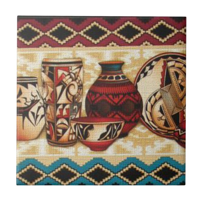 Southwestern Style Pattern Tile | Zazzle.com
