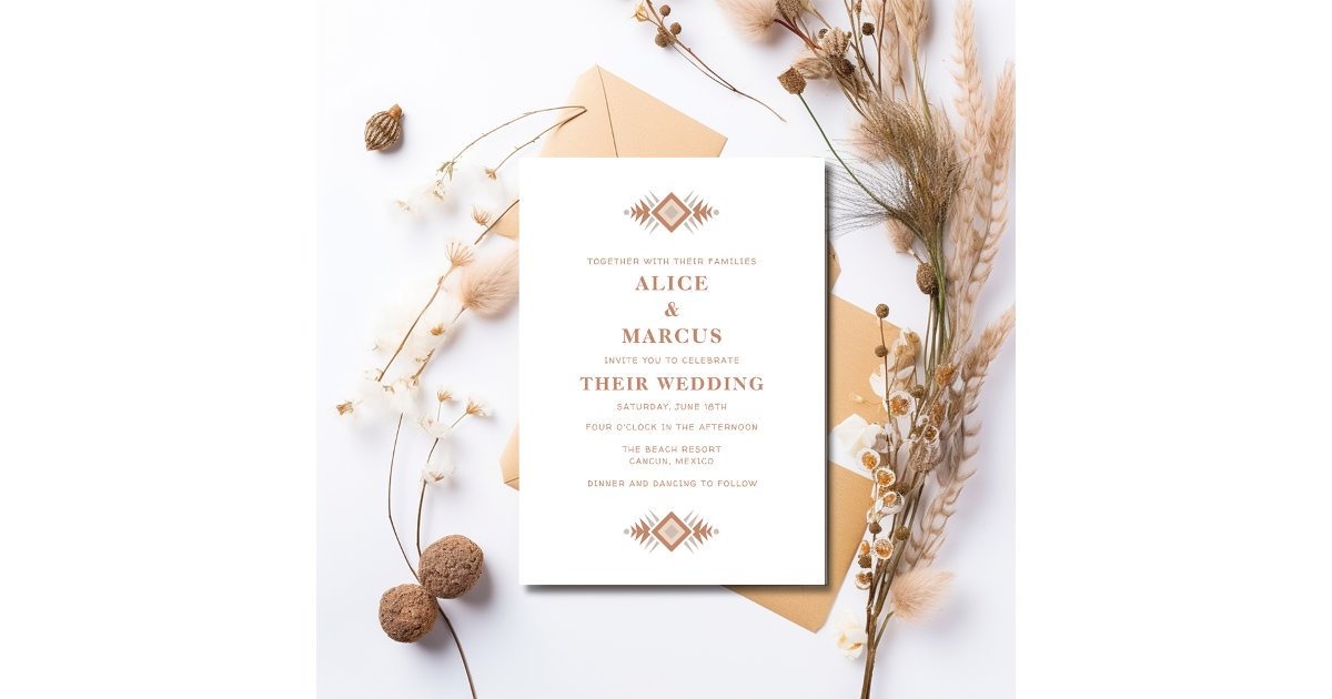 Southwestern Summer Desert Wedding Invitation | Zazzle