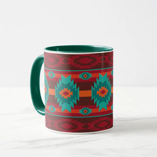 Southwestern tribal geometric pattern. mug | Zazzle