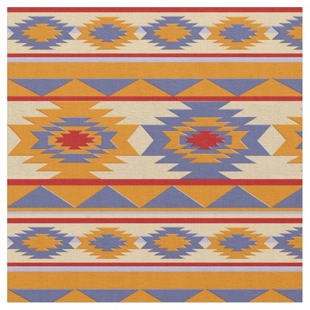 southwestern ethnic pattern fabric | Zazzle