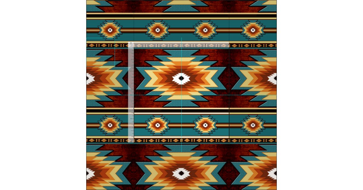 Southwestern tribal pattern fabric | Zazzle