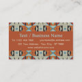 Southwestern Tribal Pattern Inspired Custom Business Card | Zazzle