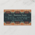 Southwestern Tribal Pattern Inspired Custom Business Card | Zazzle