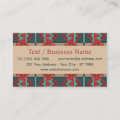 Southwestern Tribal Pattern Inspired Custom Business Card | Zazzle