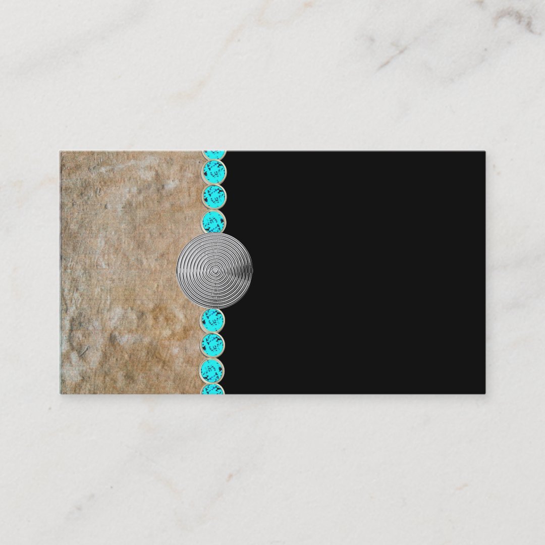 southwestern,turquoise,rustic business cards | Zazzle