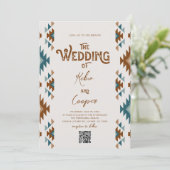 Southwestern Wedding Invitation with QR Code | Zazzle