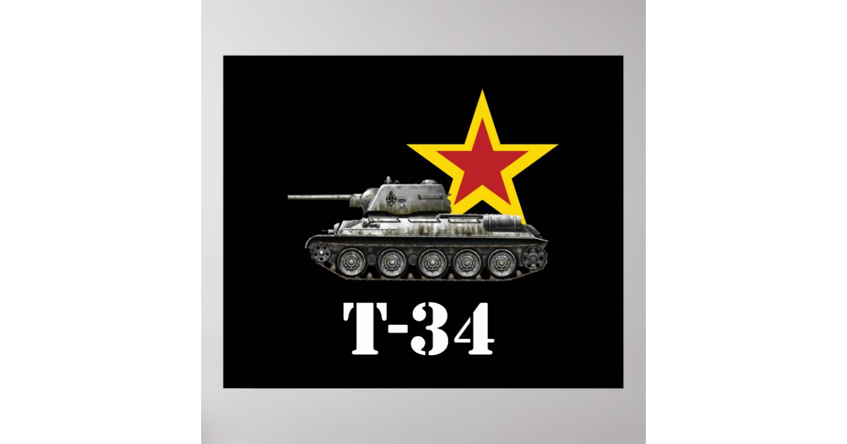 Soviet Russian Tank World War 2 Poster | Zazzle