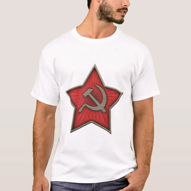 Soviet Star Hammer and Sickle Communist T-Shirt | Zazzle