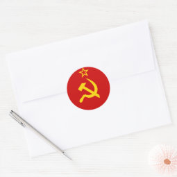 Soviet Union Flag Classic Round Sticker | Zazzle