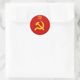 Soviet Union Flag Classic Round Sticker | Zazzle