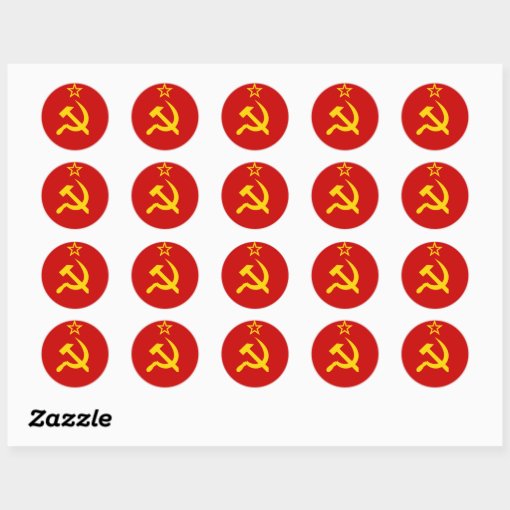 Soviet Union Flag Classic Round Sticker | Zazzle