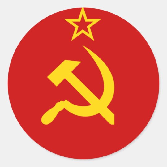 Soviet Union Flag Classic Round Sticker | Zazzle.com