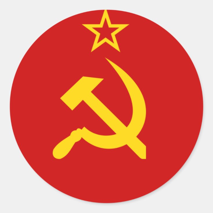 Soviet Union Flag Classic Round Sticker | Zazzle