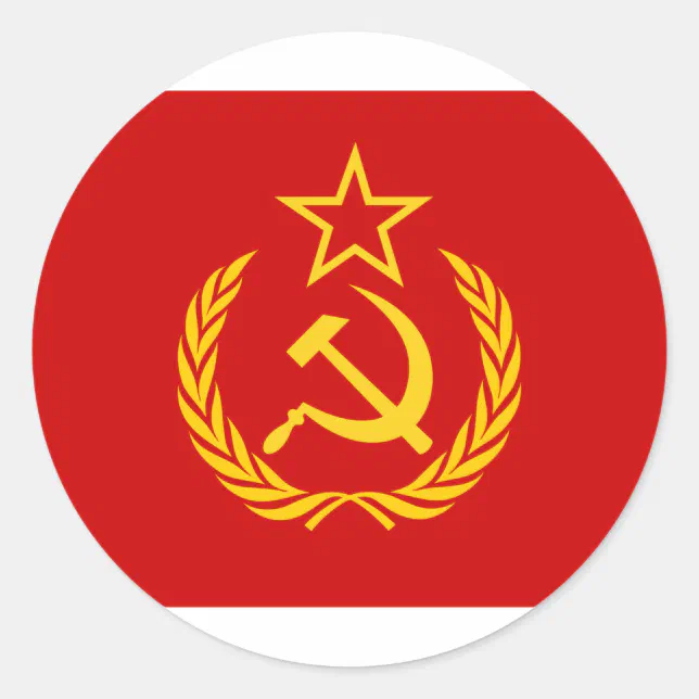 Soviet Union Flag Classic Round Sticker | Zazzle