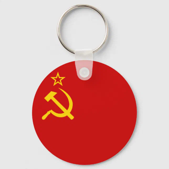 Soviet Union Flag Keychain | Zazzle
