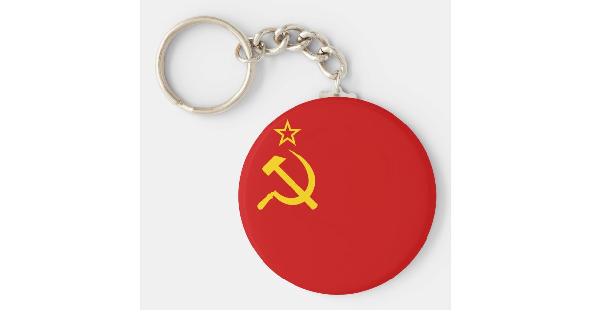 Soviet Union Flag Keychain | Zazzle