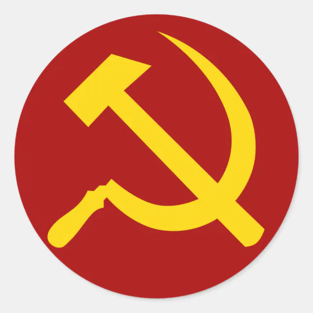 Soviet Union Symbol - Советский Союз Символ Classic Round Sticker | Zazzle