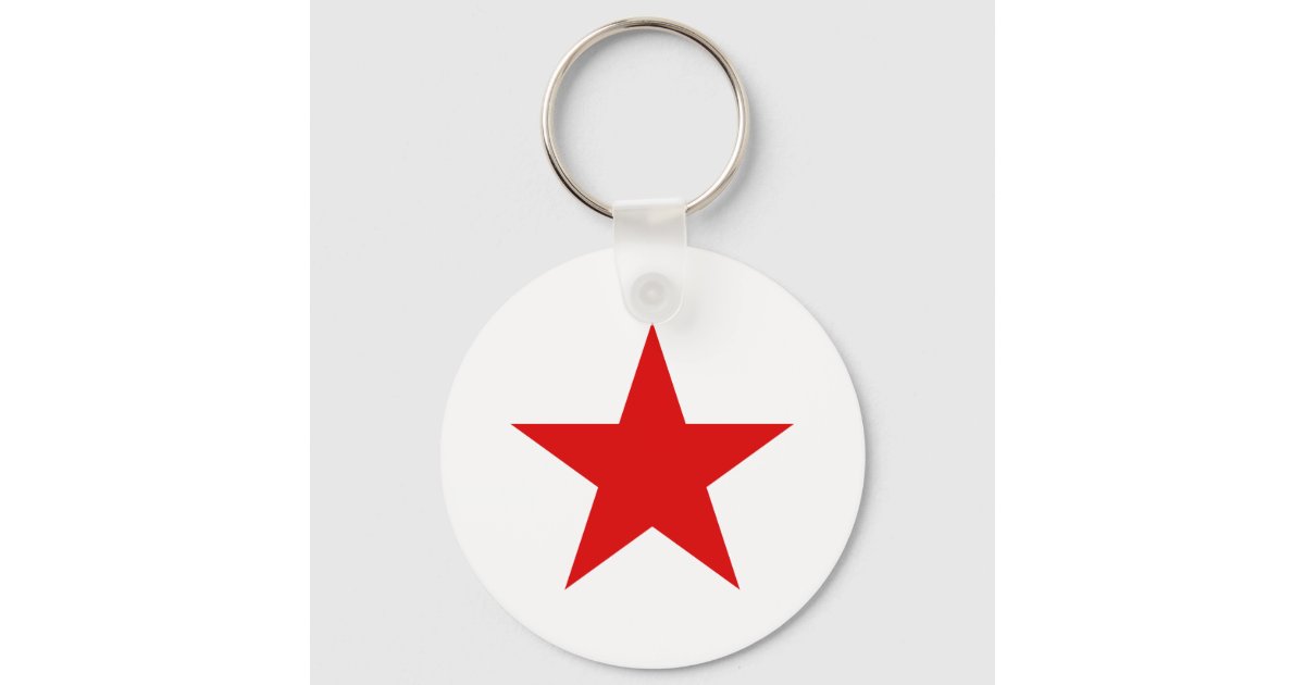 Soviet USSR Communist Military Red Star Keychain | Zazzle