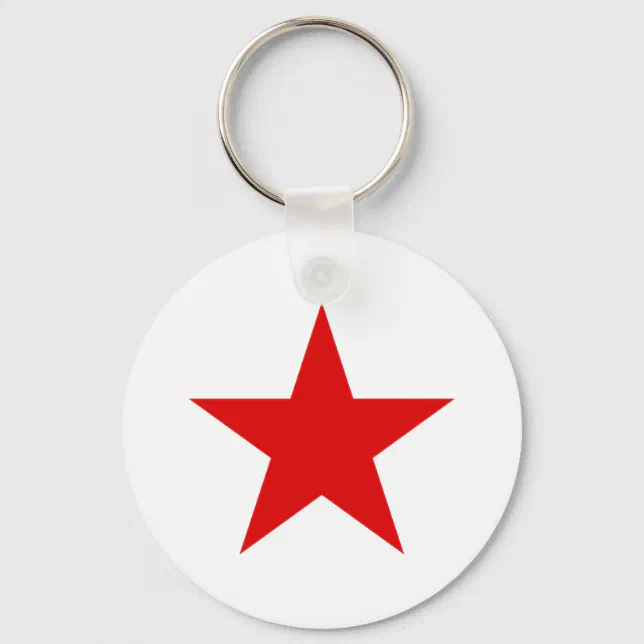 Soviet USSR Communist Military Red Star Keychain | Zazzle