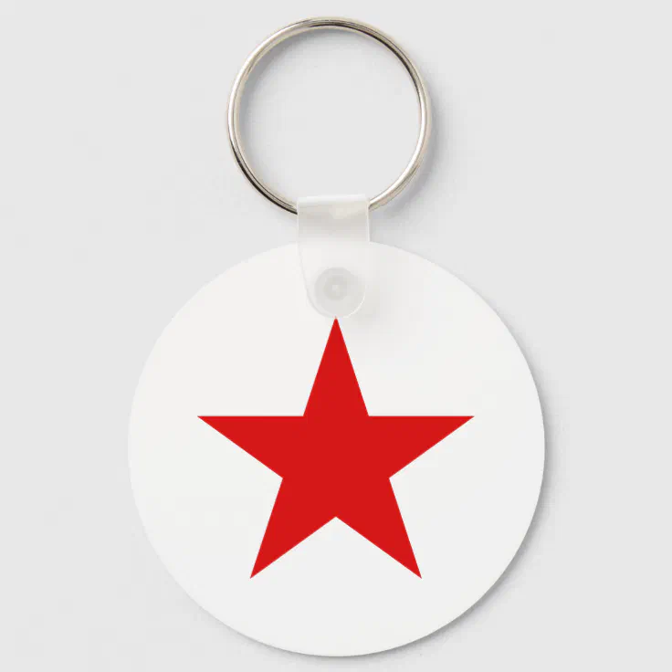 Soviet USSR Communist Military Red Star Keychain | Zazzle