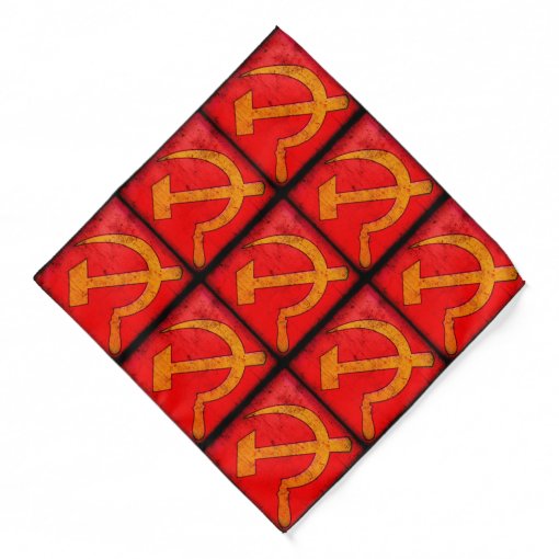 Soviet USSR Grunge Hammer & Sickle Pattern Bandana | Zazzle