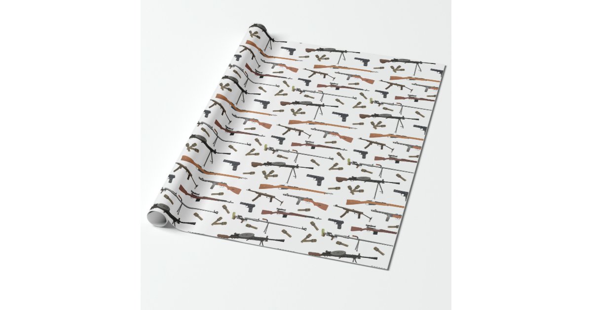Soviet WW2 Weapons Wrapping Paper | Zazzle