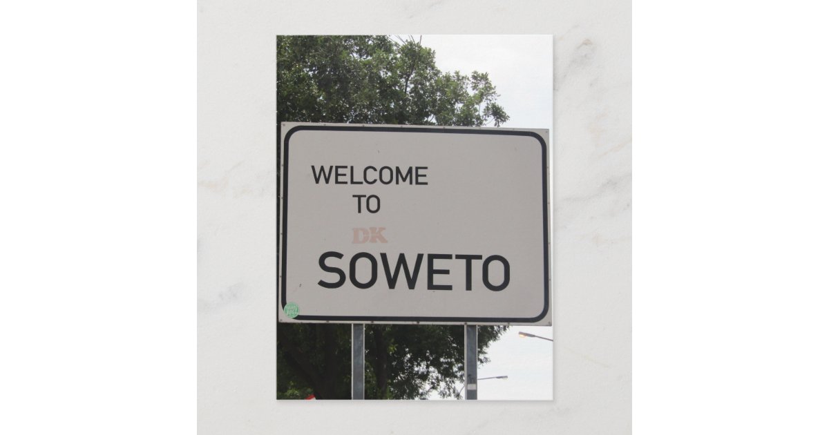 soweto welcome sign postcard | Zazzle