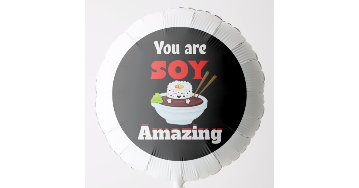 Soy amazing Kawaii Sushi Balloon | Zazzle