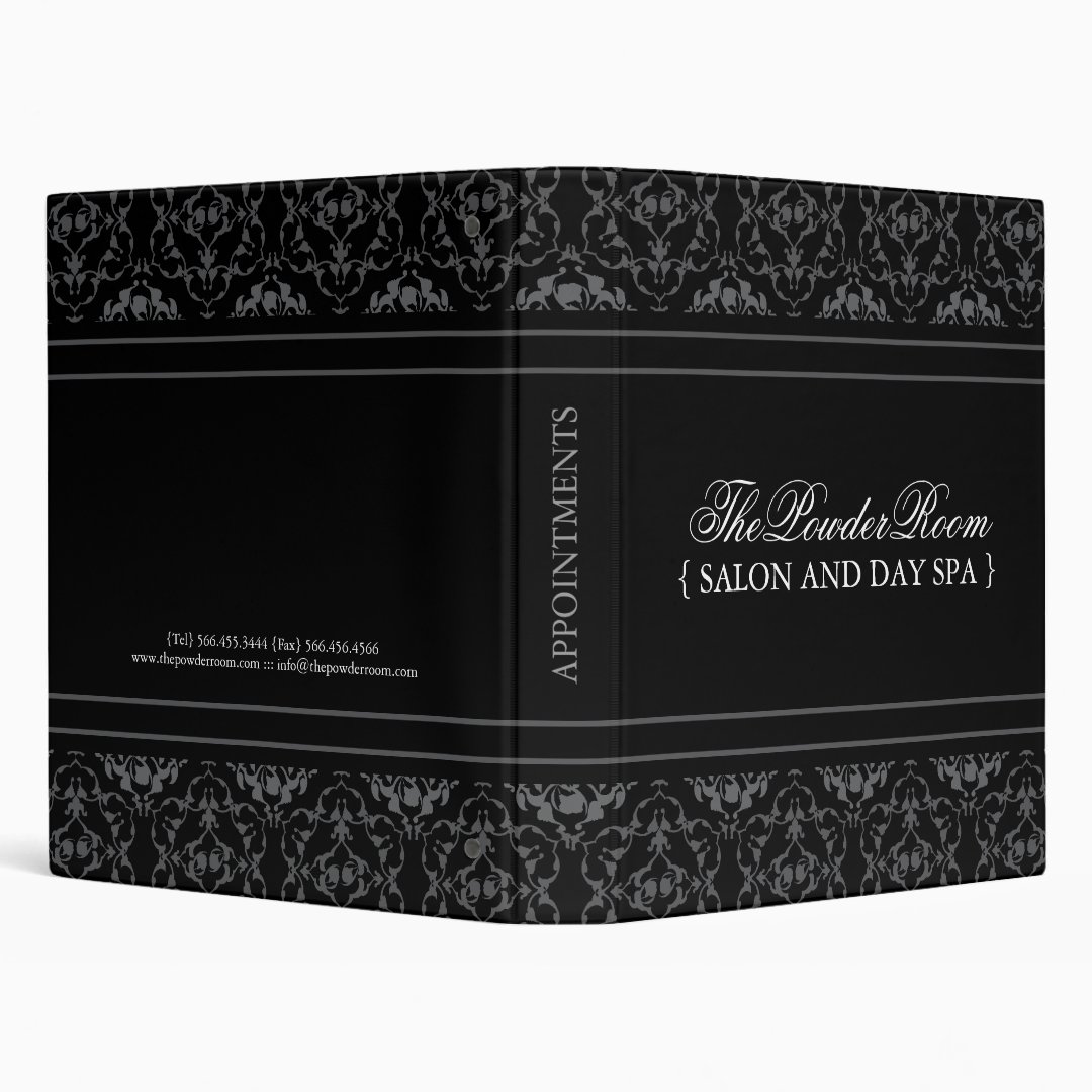 Spa and Salon Appointment Book Binder | Zazzle