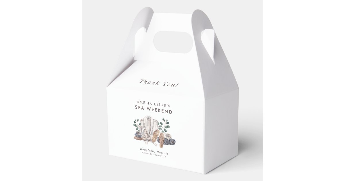 Spa Bachelorette Weekend Favor Boxes | Zazzle