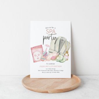 Spa Birthday, Any Age, Birthday, Spa Party Invitation | Zazzle