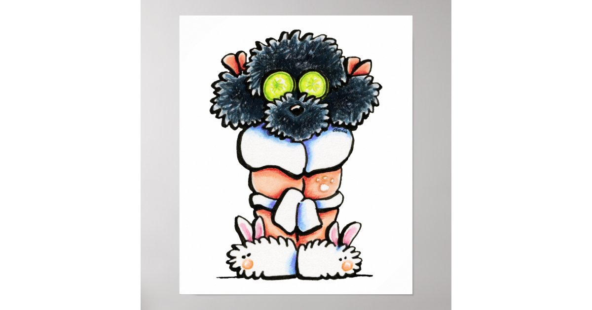 Spa Black Poodle Poster | Zazzle