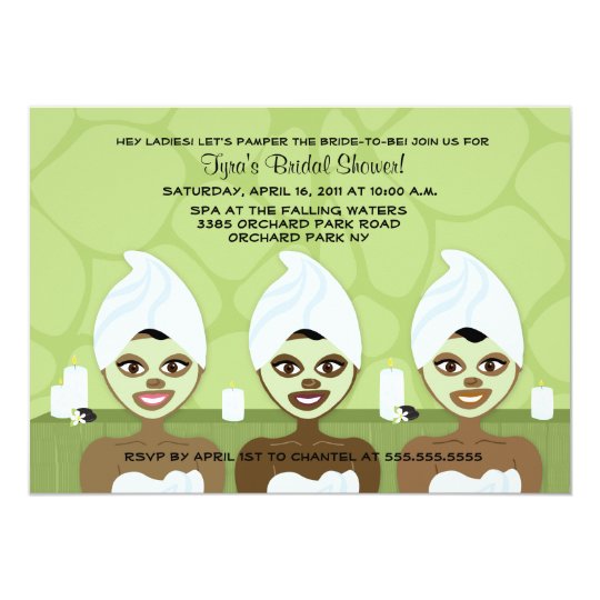 SPA BRIDAL SHOWER INVITATION - Green | Zazzle.com