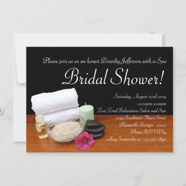 Spa Bridal Shower, Salon Scene Invitations | Zazzle