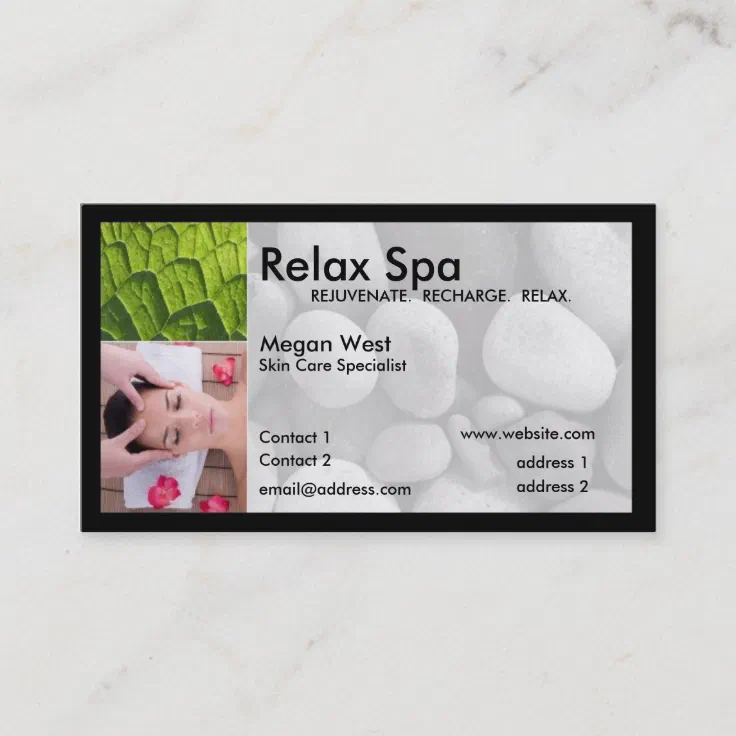 Spa business card | Zazzle