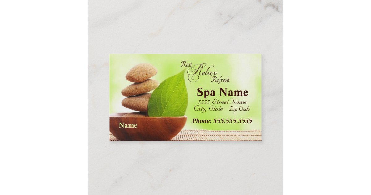 Spa Business Cards | Zazzle.com