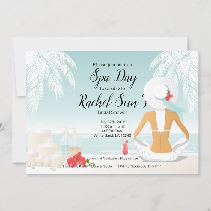 SPA Day Bridal Shower Invitation | Zazzle.com