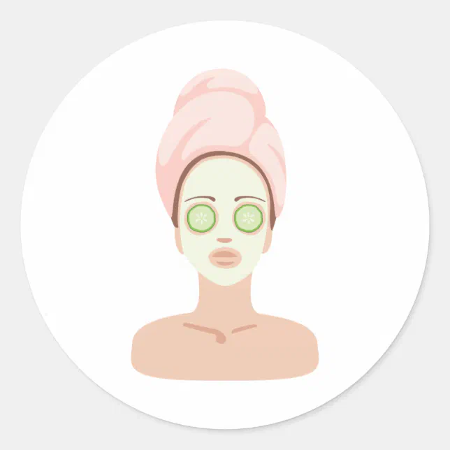 Spa Day Classic Round Sticker | Zazzle