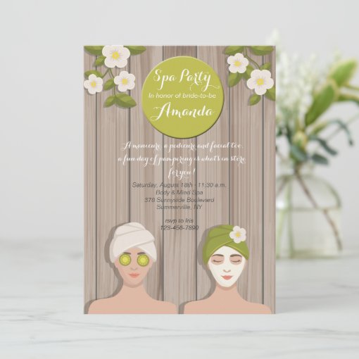 Spa Day Invitation | Zazzle