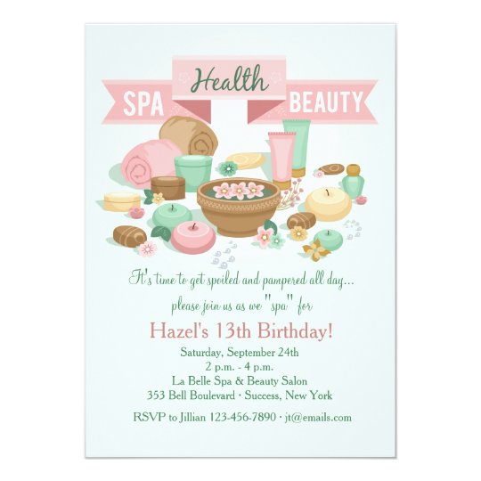 Spa Health Beauty Invitation | Zazzle.com