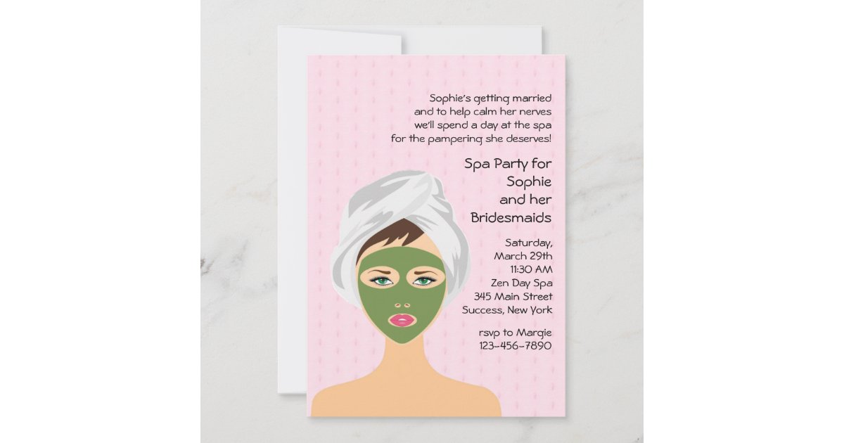 Spa Invitation | Zazzle